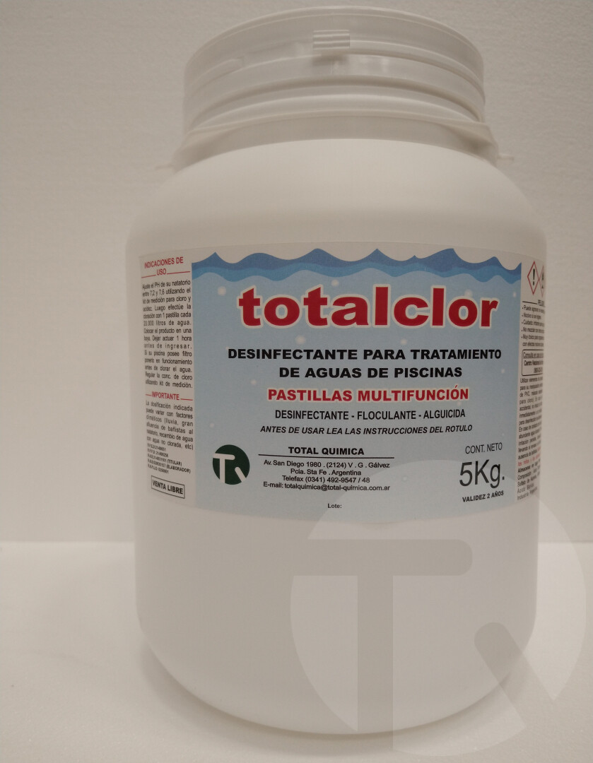 CLORO EN PASTILLAS MULTIFUNCION (200 GRS) X 5 KGS | Total Química